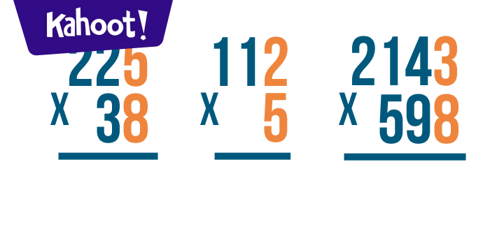 3 digit by 2 digit multiplication - Kahoot! Quiz