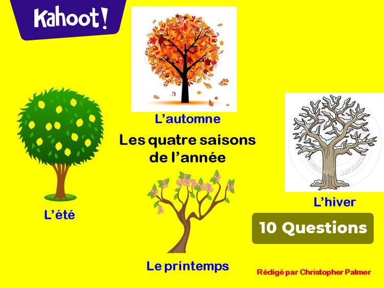 Les saisons et le temps - Kahoot! Quiz