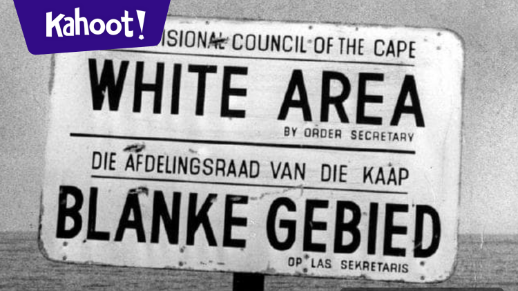 Born a Crime intro - Apartheid - Kahoot! Quiz