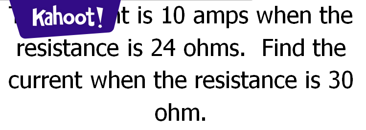 Direct and Inverse Proportion - Kahoot! Quiz