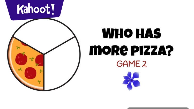 Who Has More Pizza? Game 2 - FRACTIONS numerator 1 - Kahoot! Quiz
