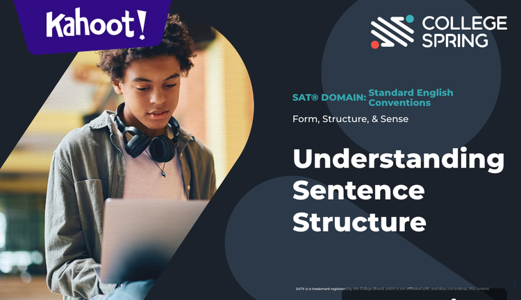 Understanding Sentence Structure - Kahoot! Quiz