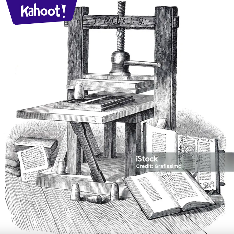Johannes Gutenberg - the first Printing Press - Kahoot! Quiz