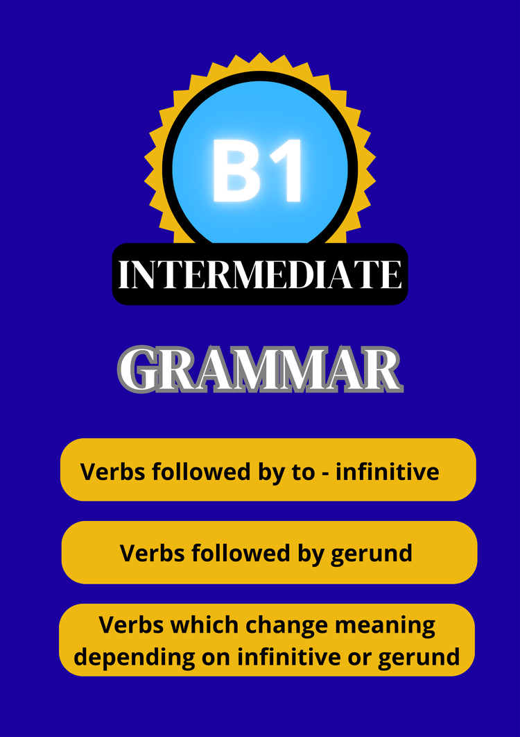 Verb patterns - Verbs followed by infinitive or gerund - Kahoot! Course