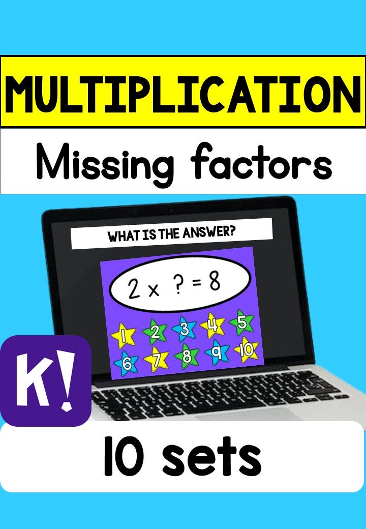 Multiplication (Missing Factors) 1x,2x,3x,4x,5x,6x,7x,8x,9,10x - Kahoot ...
