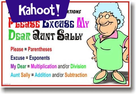 PEMDAS Practice - Kahoot! Quiz