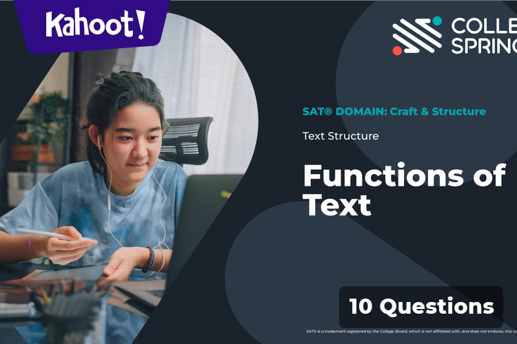 Functions of Informational Texts - Kahoot! Quiz