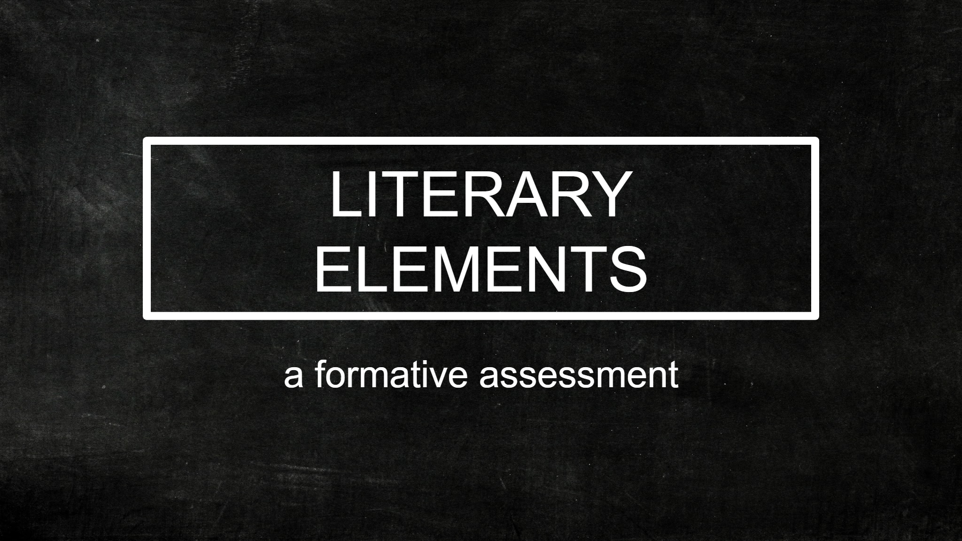 Literary Elements - Kahoot! Quiz
