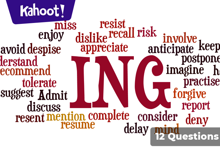 Infinitives and verb +ing - Kahoot! Quiz