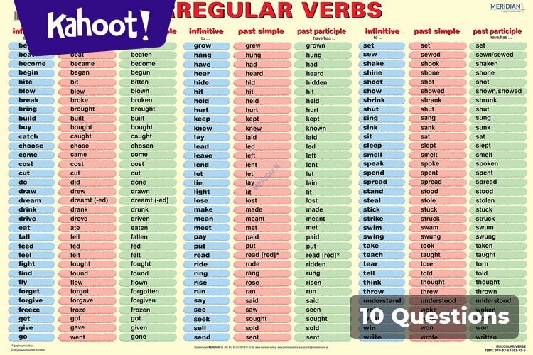 Irregular Past Tense Verbs - Kahoot! Quiz