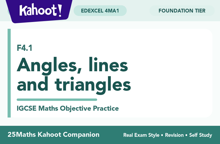 Edexcel 4MA1 F4.1 | Angles, Lines, and Triangles | Foundation Tier ...