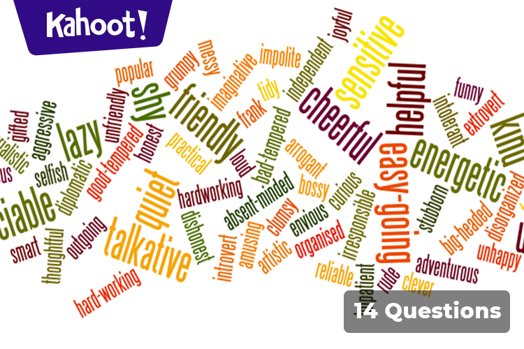 Character adjectives - Kahoot! Quiz