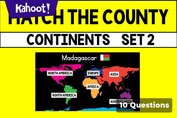 Countries and Continent Quiz (Set 2) - Kahoot! Quiz