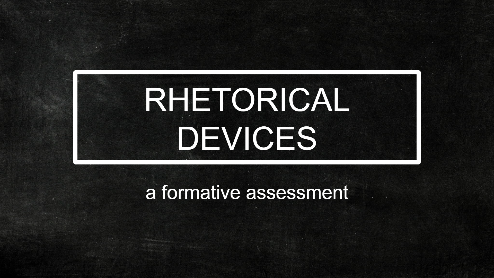 Rhetorical Devices - Kahoot! Quiz