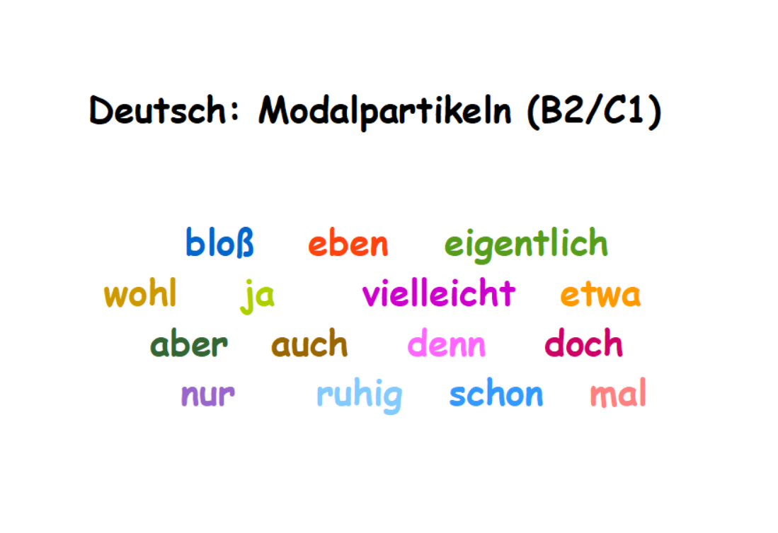 Deutsch (DaF/DaZ): Modalpartikeln (B2/C1) - Kahoot! Quiz