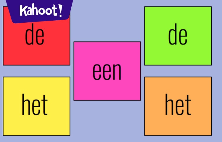 de en het: Nederlandse lidwoorden in zin - Kahoot! Quiz
