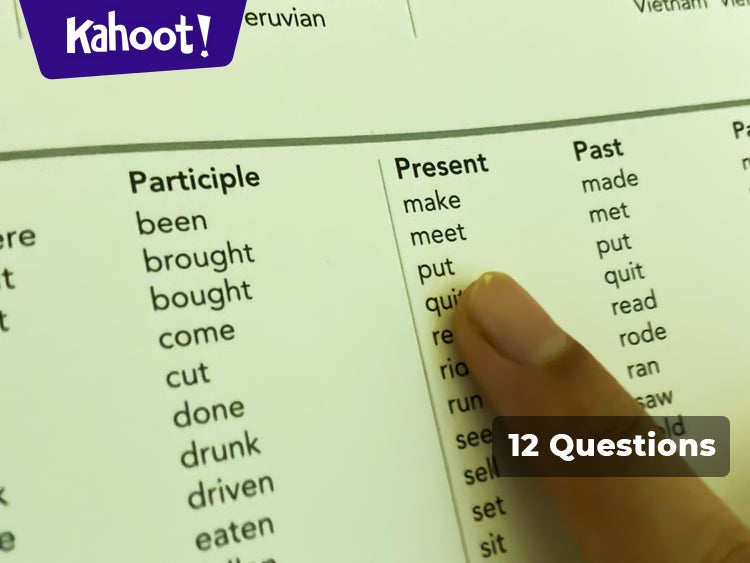 Regular Verbs -ed pronunciation - Kahoot! Quiz
