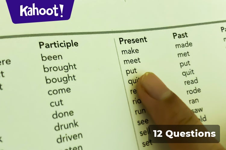 Regular Verbs -ed pronunciation - Kahoot! Quiz