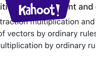 Vectors IB - Kahoot! Quiz