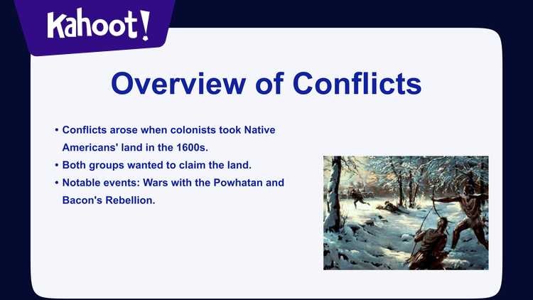 Conflicts in Jamestown - Kahoot! Quiz