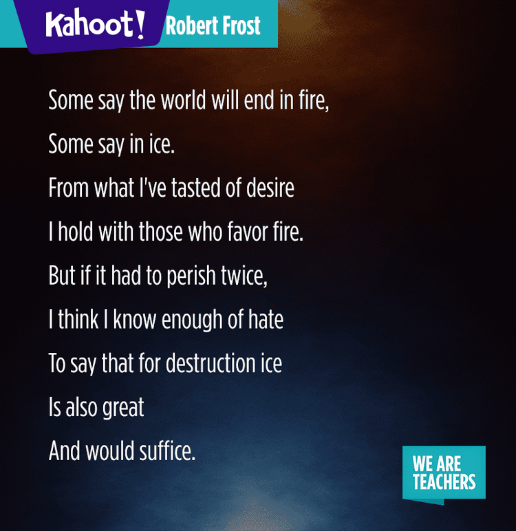 Poetic Devices in Song Lyrics - Kahoot! Quiz