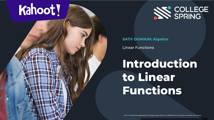 Introduction to Linear Functions - Kahoot! Quiz