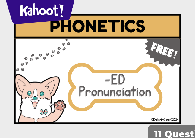 -ED pronunciation - Kahoot! Quiz