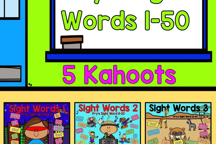 Sight Words 1 Fry's Sight Words 1 - 50 (Kindergarten 1st Grade ...