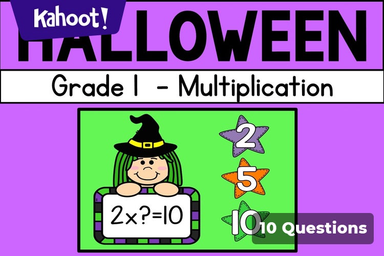 Halloween Multiplication (2x,5x,10x) Grade 1 - Kahoot! Quiz
