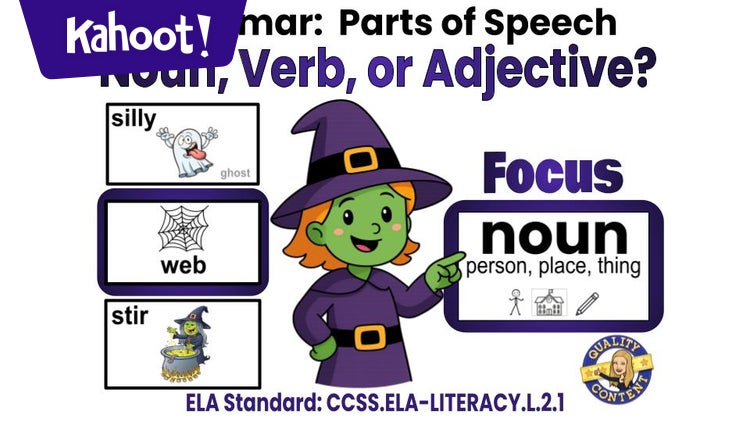 Halloween Parts of Speech: Noun, Verb, or Adjective? ELA Grammar ...