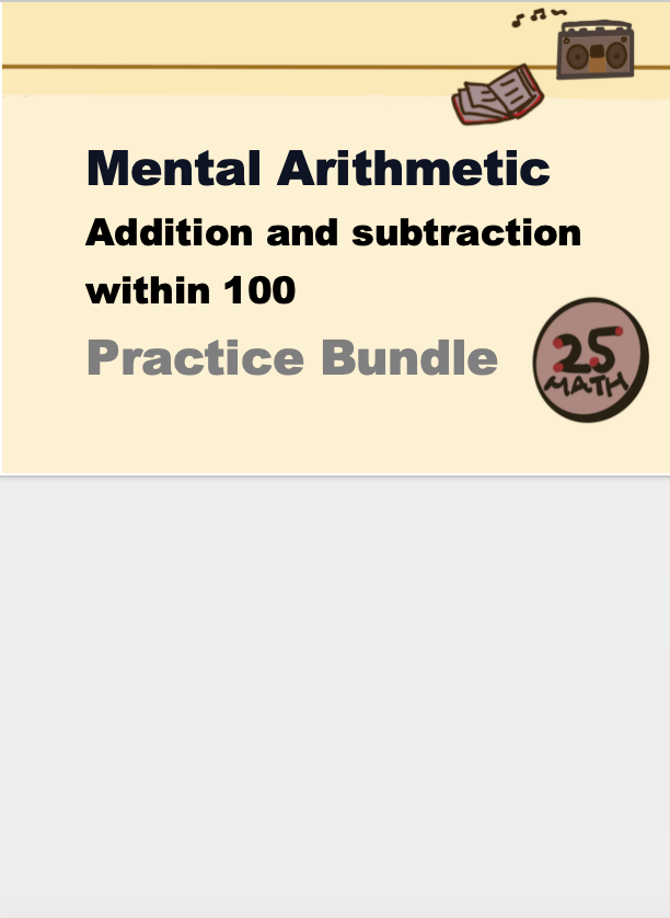 Mental Arithmetic: Addition and subtraction within 100 - Kahoot! Course