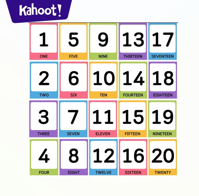 Numbers 0 - 20 - Kahoot! Quiz