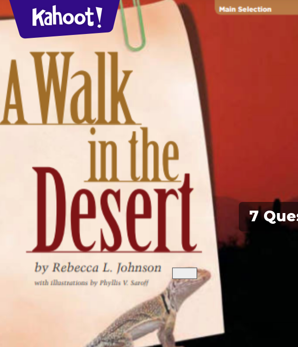 A Walk in the Desert Vocabulary - Kahoot! Quiz
