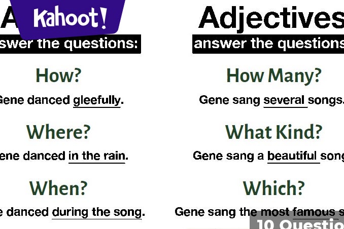 Adjective and Adverb Prepositional Phrases - Kahoot! Quiz