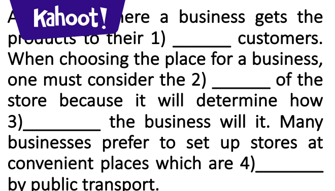 EBS Final Exam Revision - Kahoot! Quiz