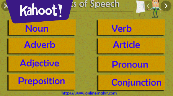 Parts of Speech - Kahoot! Quiz