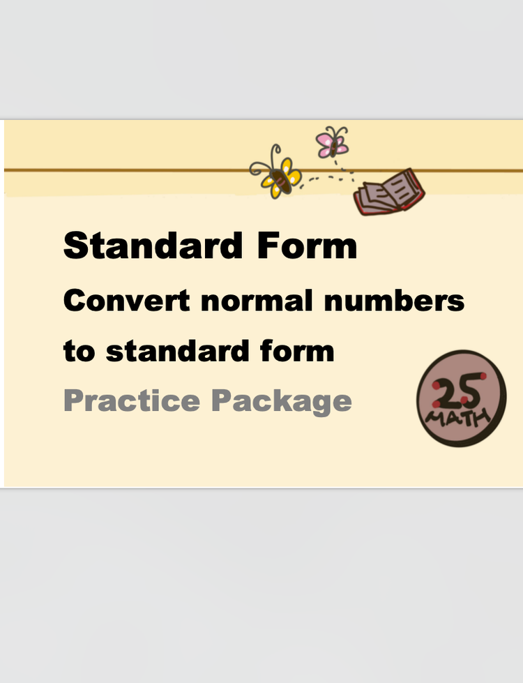 Standard Form: Convert normal numbers to standard form - Kahoot! Course