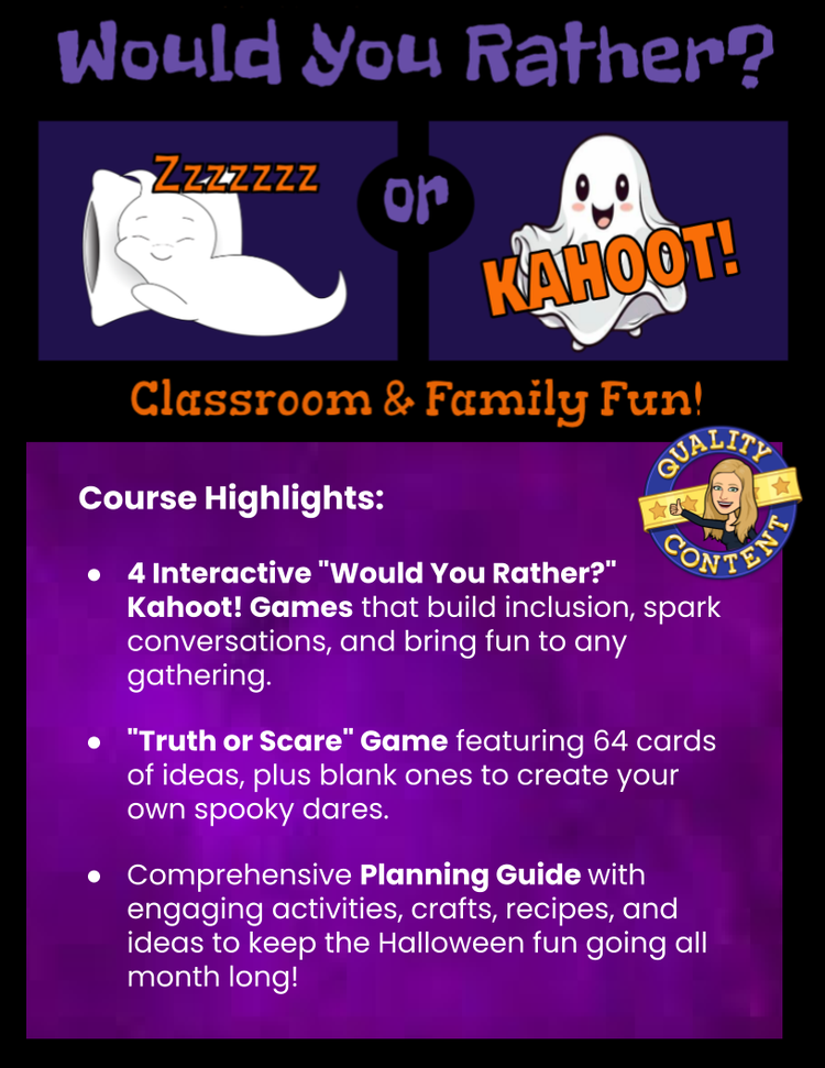 Halloween Games Truth or Scare? Would You Rather? Kahoot! & More ...