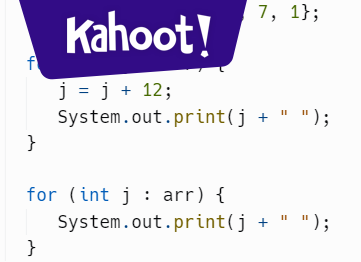 AP CSA Code.org Unit 3 Review - Kahoot! Quiz