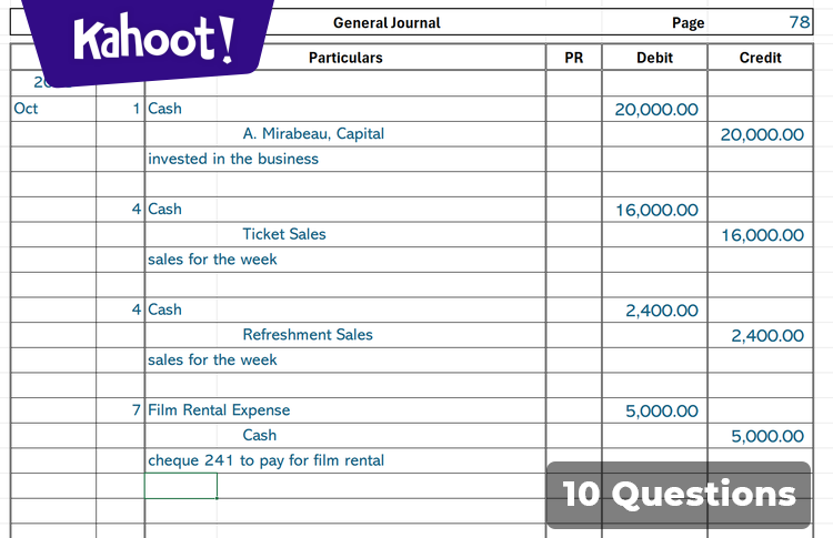 Accounting 30S Review - Kahoot! Quiz