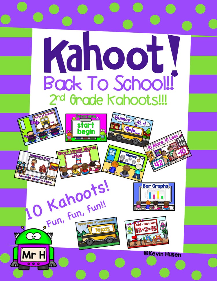 2nd Grade Back to School Language Arts and Math Kahoots! Second Grade ...