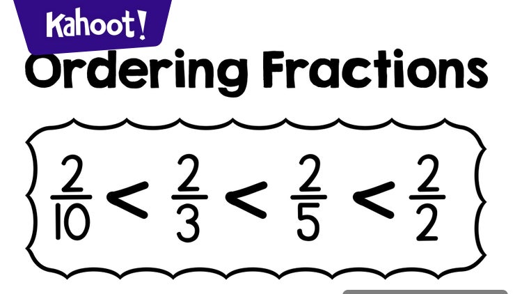 Ordering Fractions #2 - Kahoot! Quiz