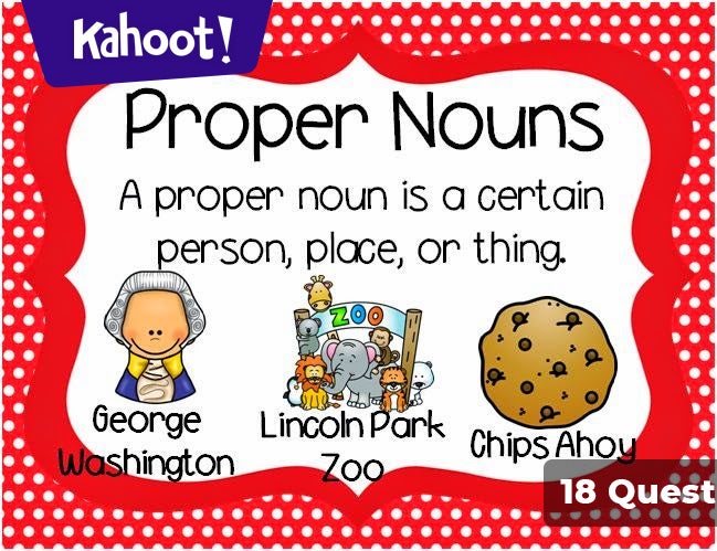 Module 2, Week 2 Grammar (Proper Nouns) - Kahoot! Quiz