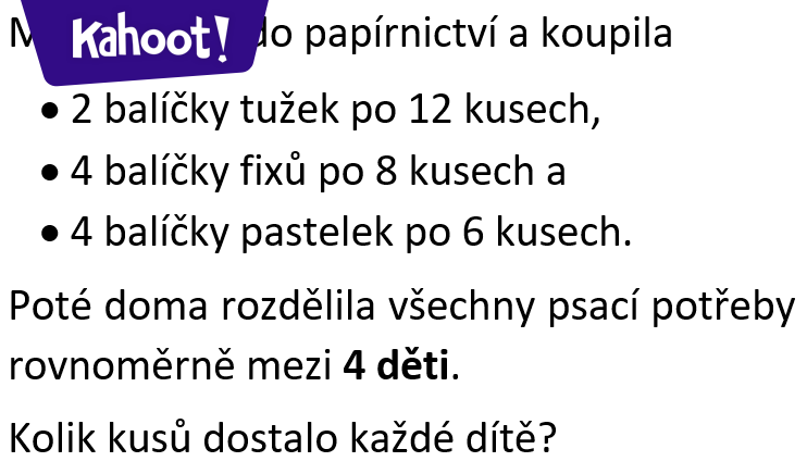 Python - příklady - opakování - Kahoot! Quiz