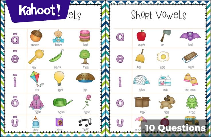 Short and Long Vowel Sounds - Kahoot! Quiz