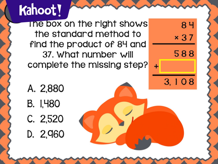 Multiplication Task Cards - Kahoot! Quiz