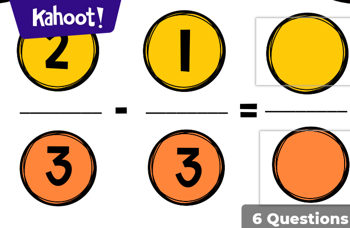 Math - Subtracting Fractions With Like Denominators - Kahoot! Quiz