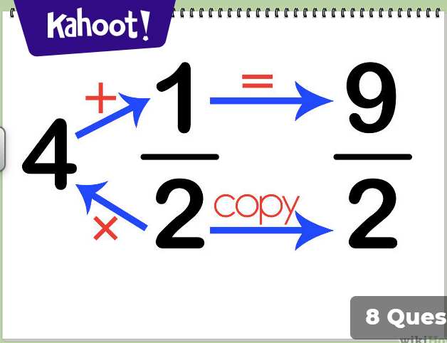 Multiplying Mixed Numbers - Kahoot! Quiz