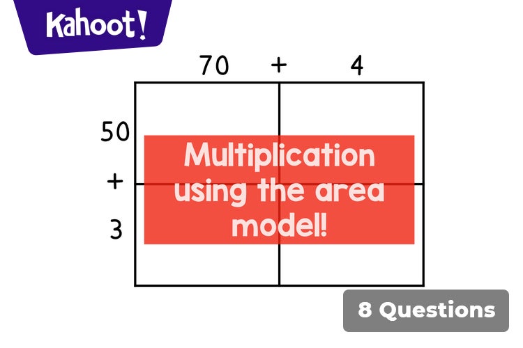 2 x 2 Digit Multiplication with Area Models - Kahoot! Quiz