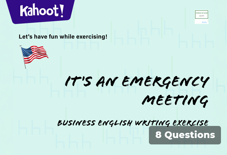 It's an Emergency Meeting -- Simple Business English Writing Practice ...